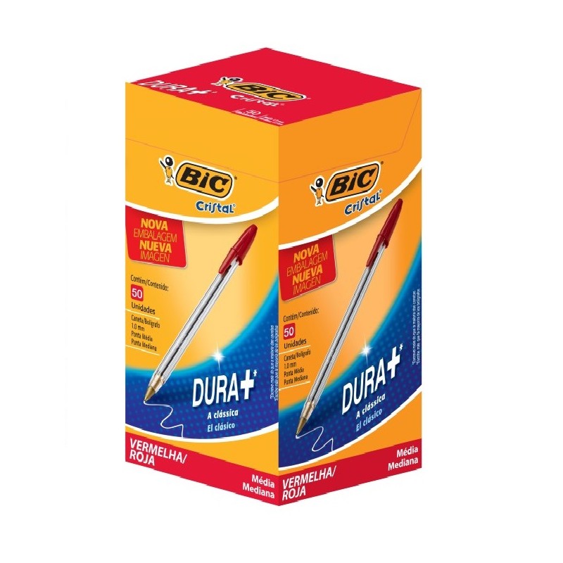 CANETA CRISTAL VERMELHA C/50